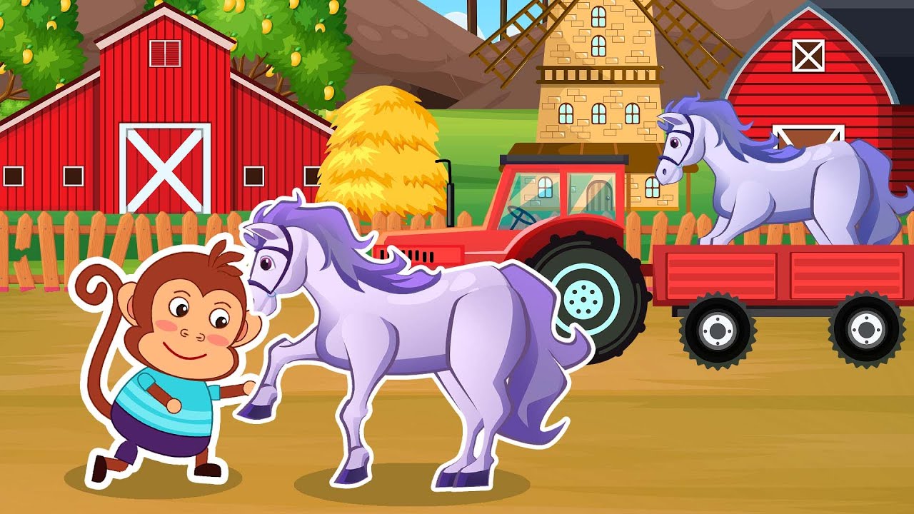 Monkey Farm: Delivers New Fence to Horse Barn and Tends to Horses ...