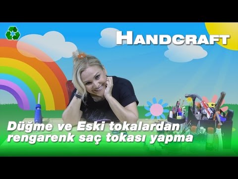 Düğme ile yeni saç tokası yapma / How to make a new hairpin with the button?