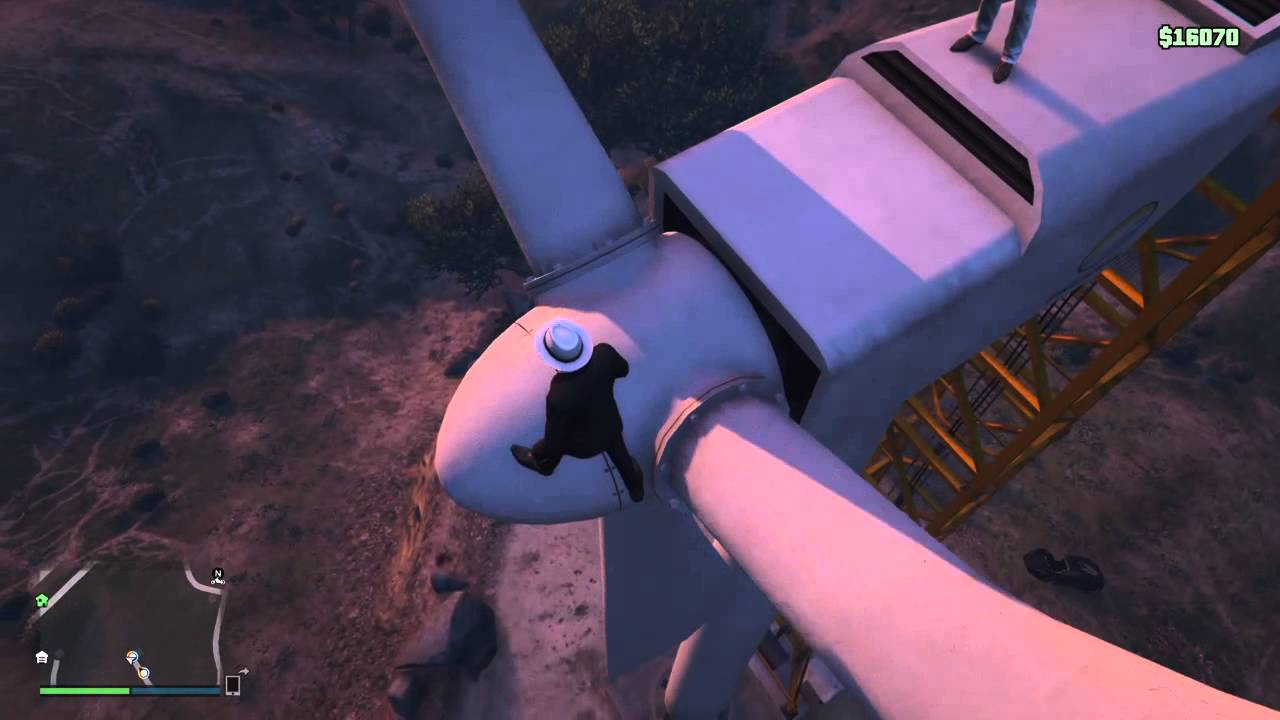 Grand Theft Auto V - Wind turbine treadmill - YouTube