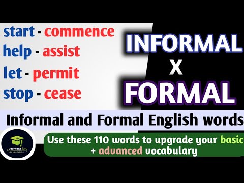 Formal English Words | LearnerzSpy - YouTube