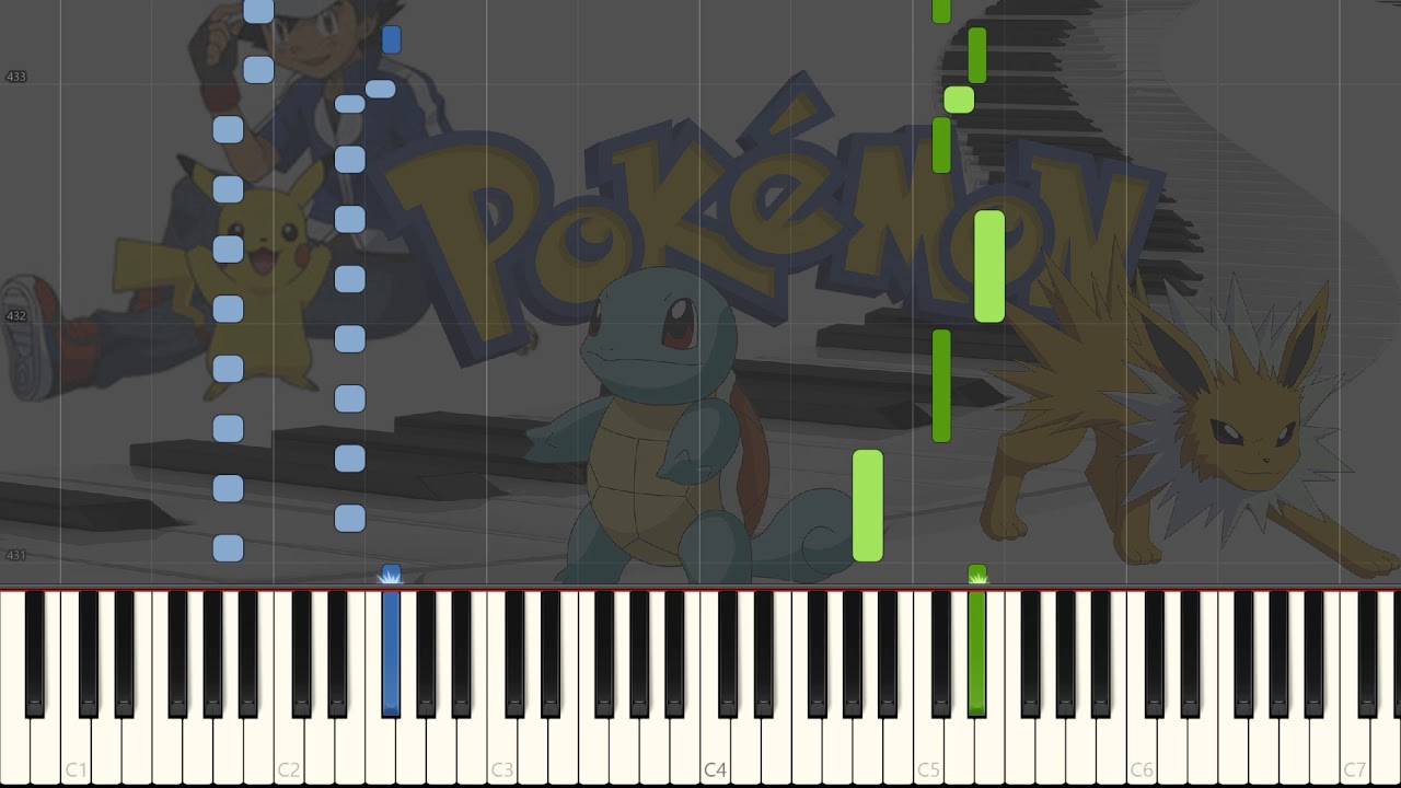 Pokemon medley piano tutorial - YouTube