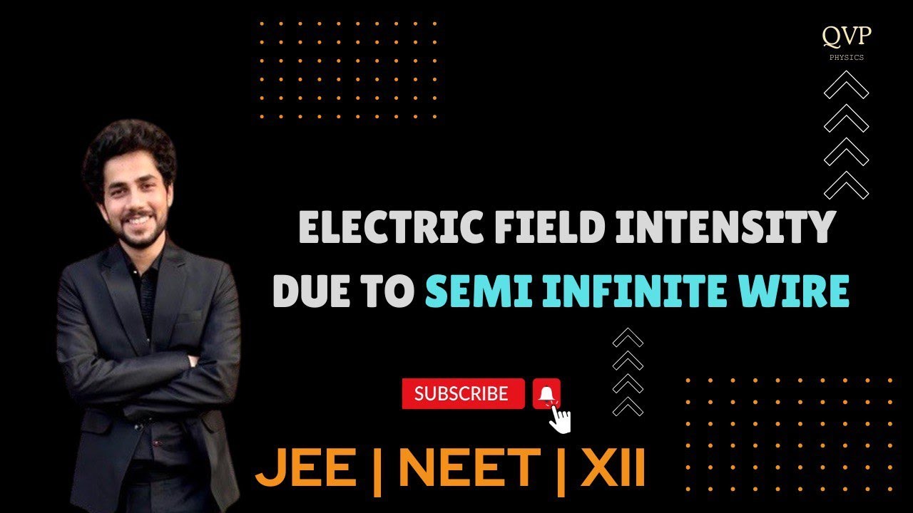 Electric field intensity due to semi infinite wire | L7 | JEE | NEET ...