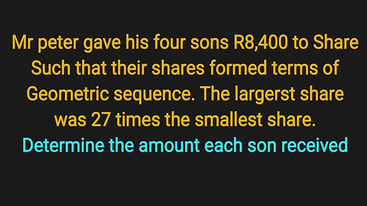 Word problem on geometric progression - YouTube