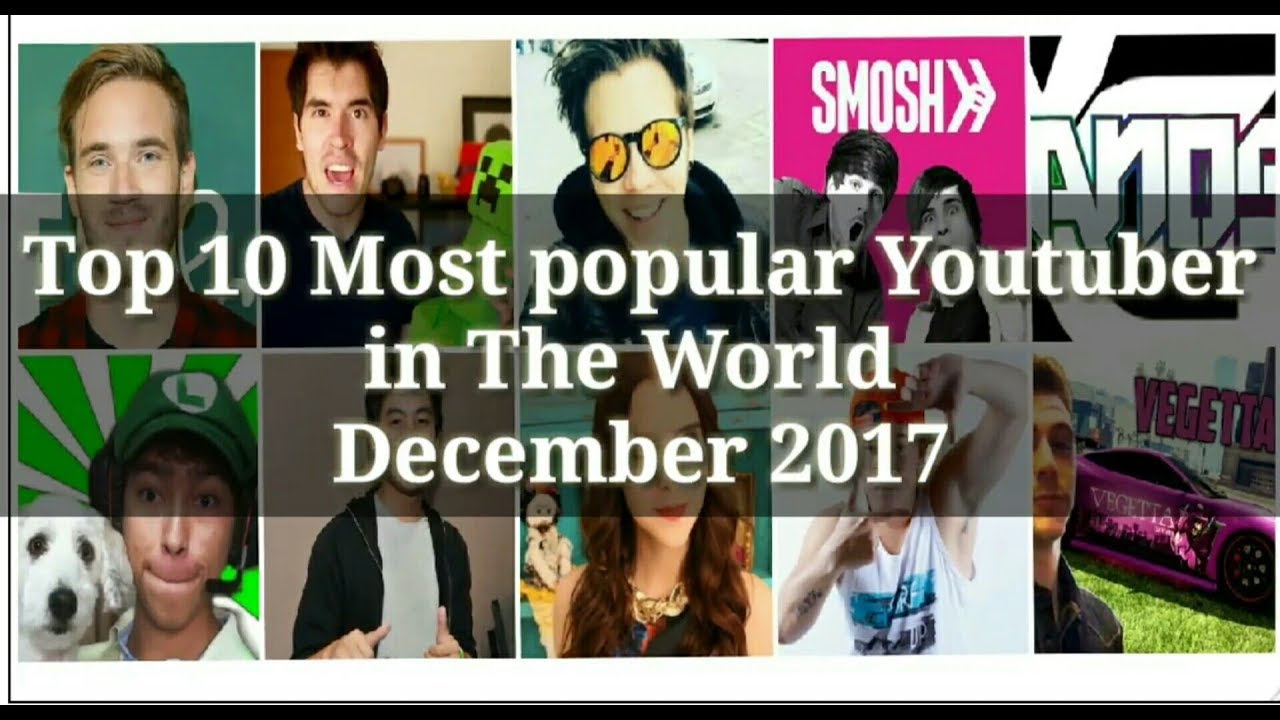 Top 10 Most Popular Youtuber In the World 2017 - YouTube