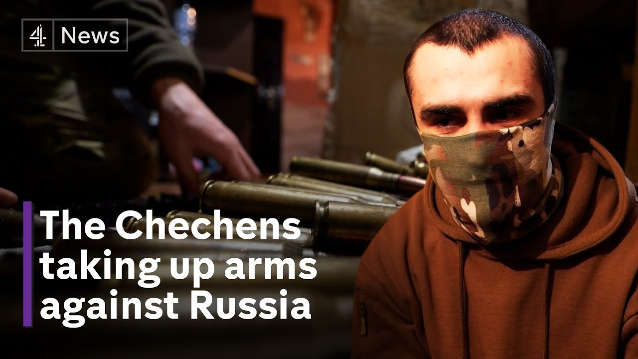 Young Chechens take up arms against Russia in Ukraine - YouTube