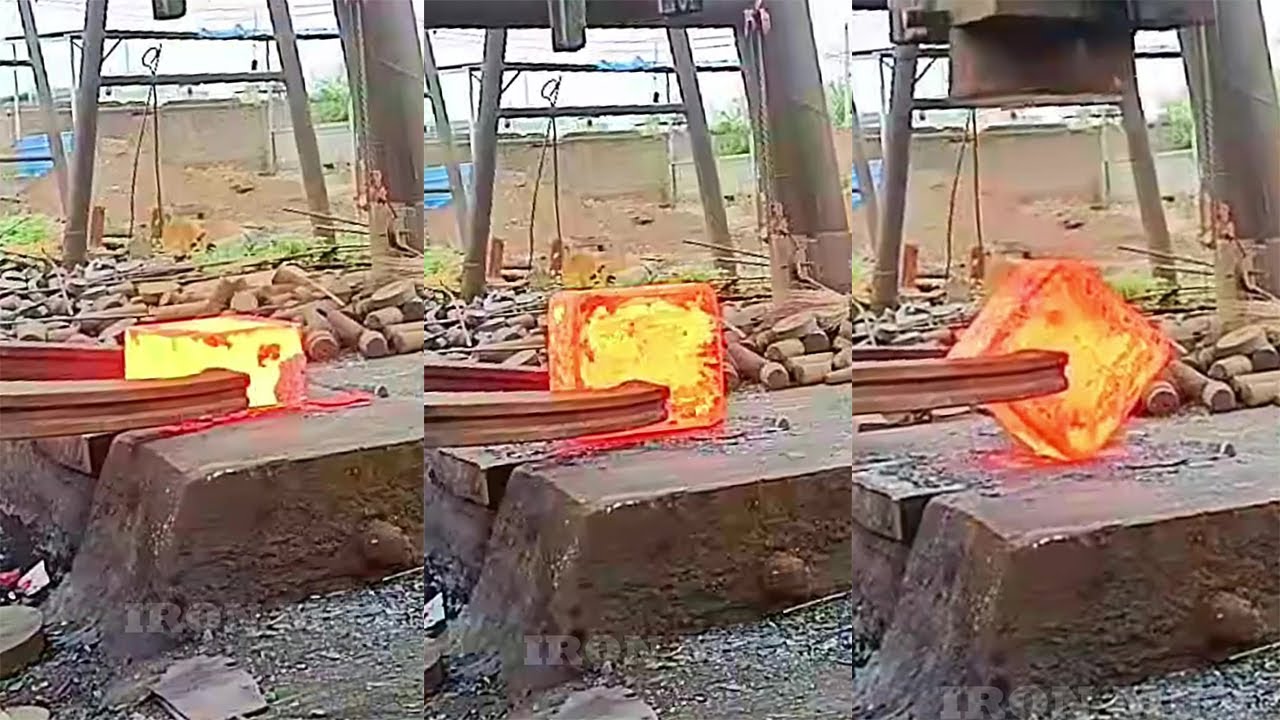 The Process Of Creating Flanges Using Iron Billet P48 #iron #flange ...
