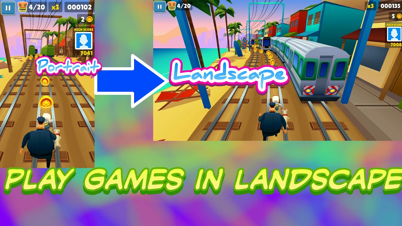 PLAY PORTRAIT GAMES IN LANDSCAPE!!! - YouTube