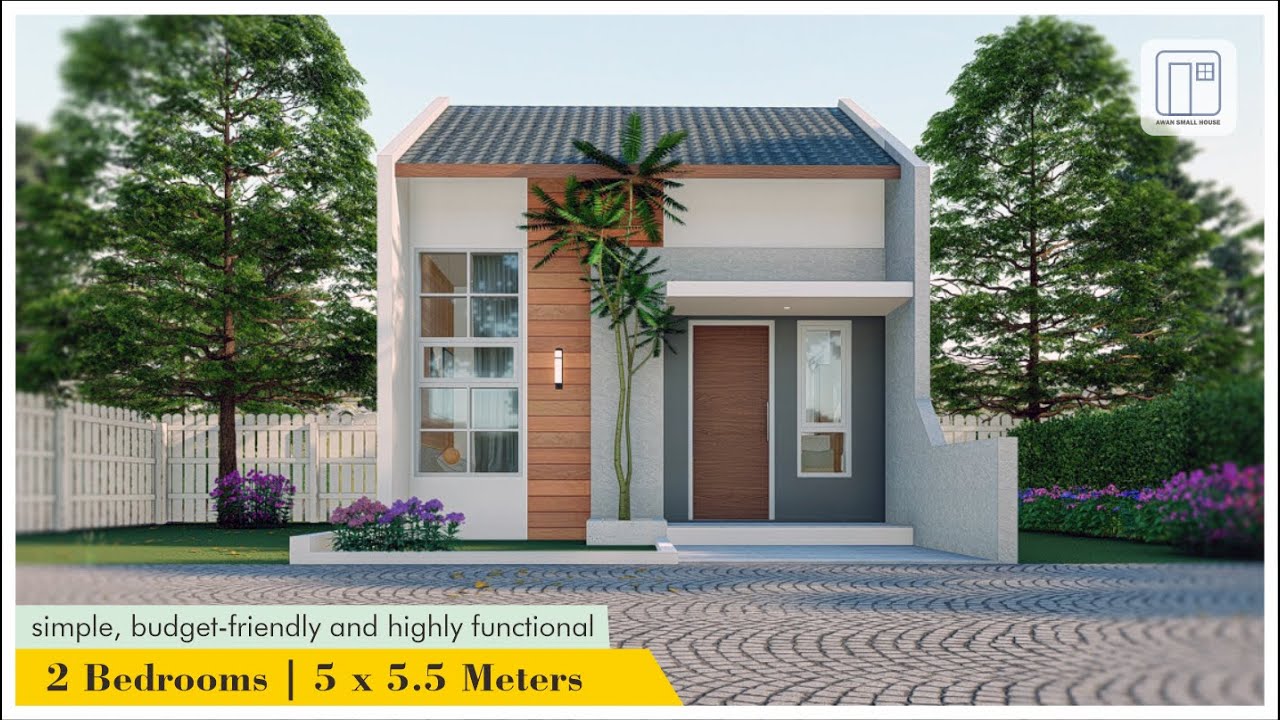 Ingenious Design | 5x5.5 Meter House Design With 2 Bedrooms - YouTube