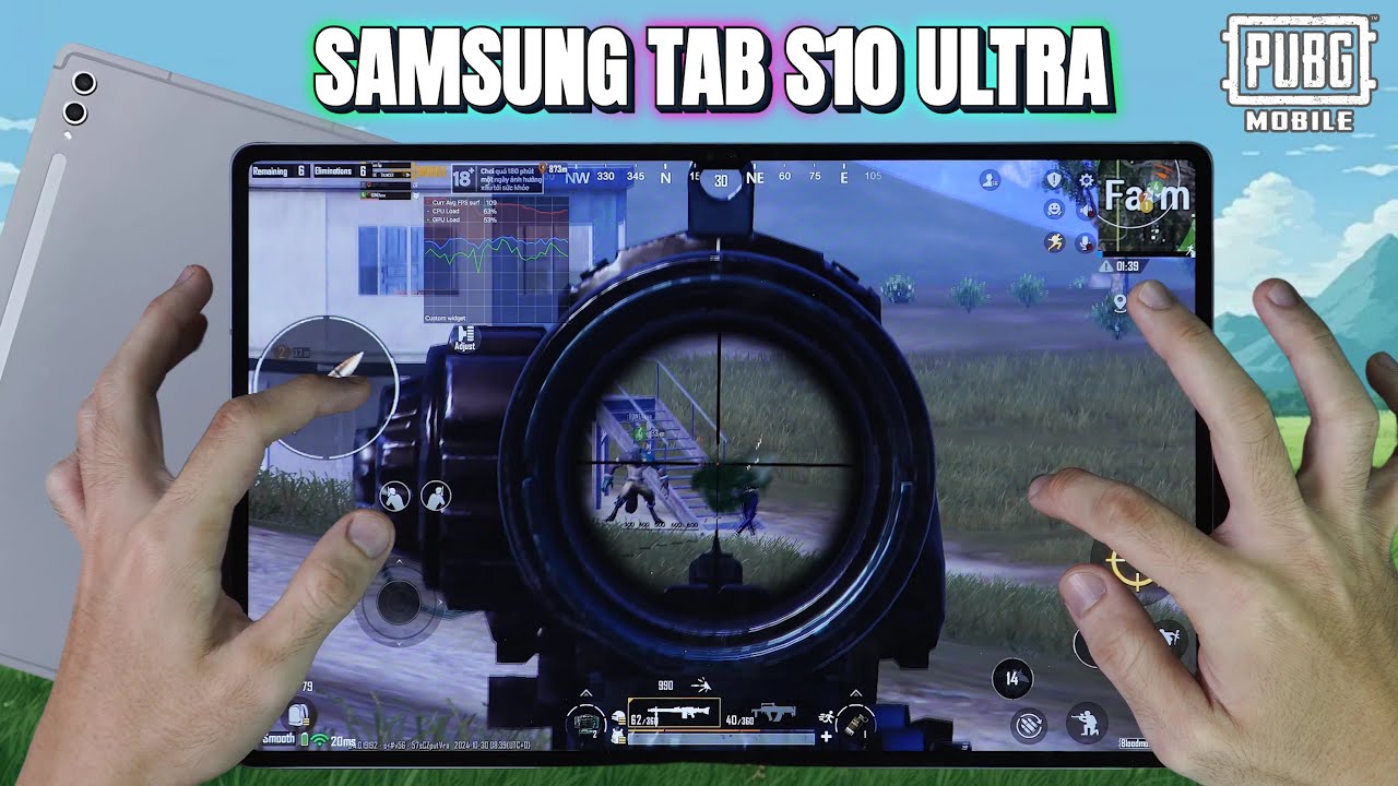 Samsung Tab S10 Ultra 5G PUBG Gaming test | Dimensity 9300+ - YouTube