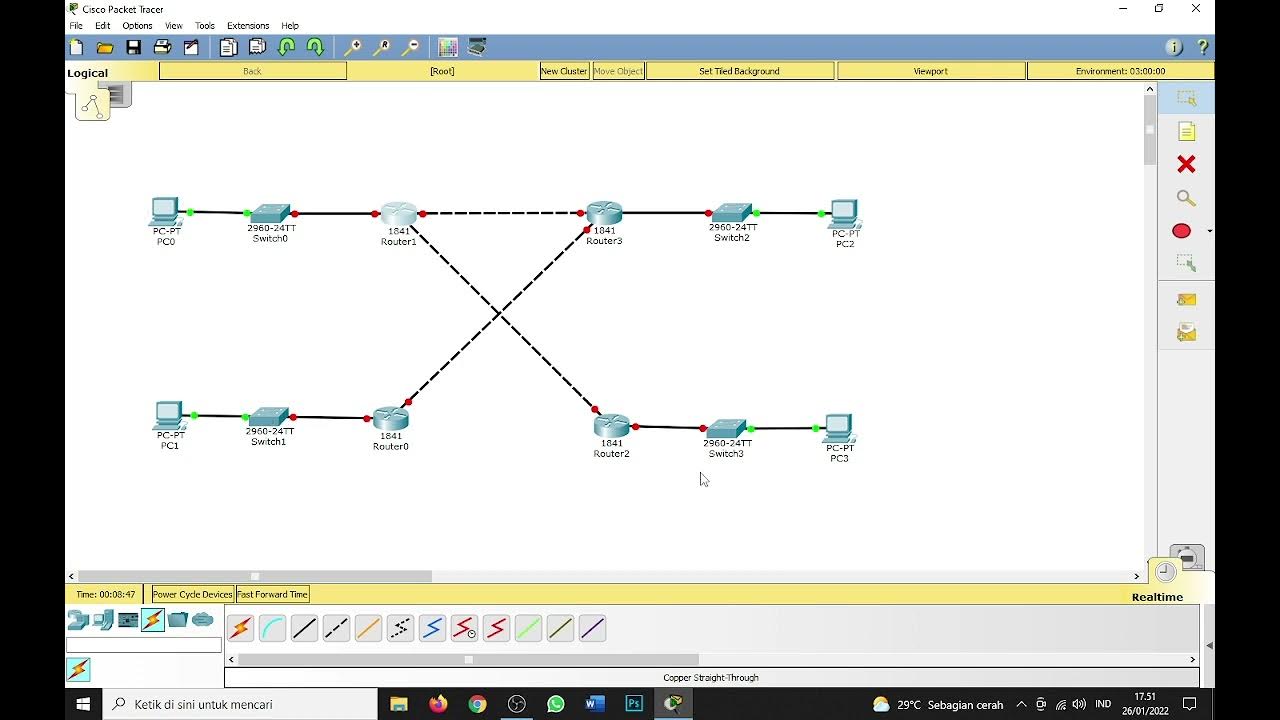 Desain jaringan sisco packet tracer - YouTube