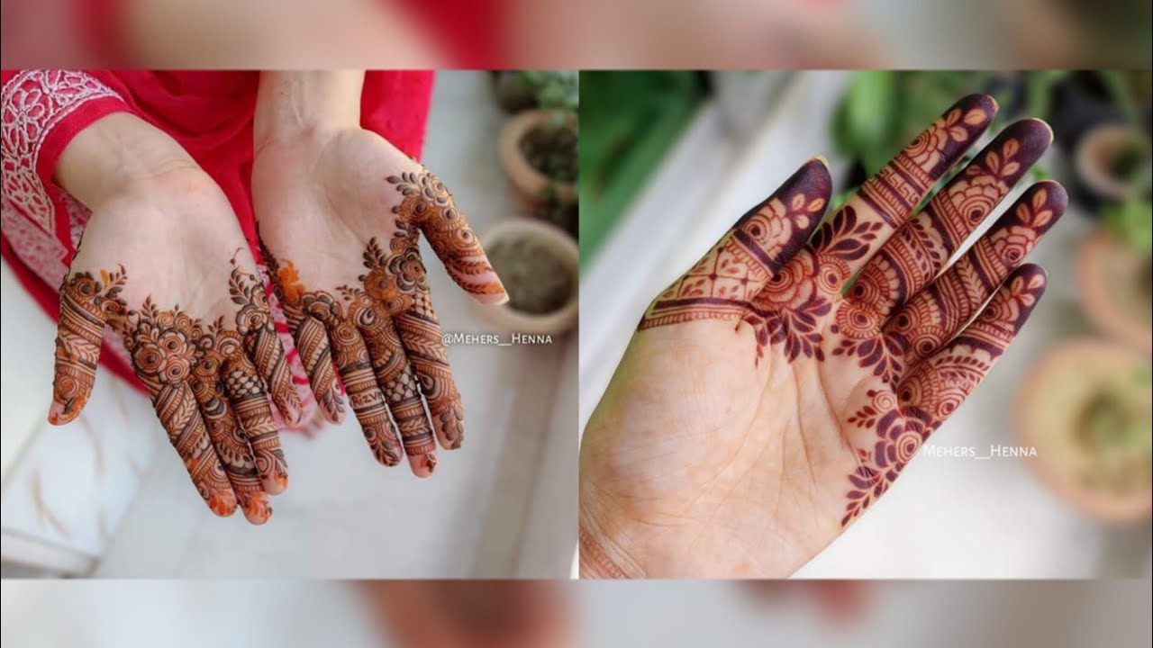 Simple aesthetic mehndi Design || Front Hand Mehedi Design || Art By ...