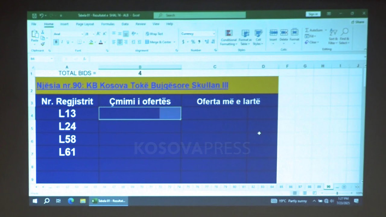 Ceremonia e Dorëzimit dhe Hapjes së Ofertave - Shitja e Aseteve - 74 ...