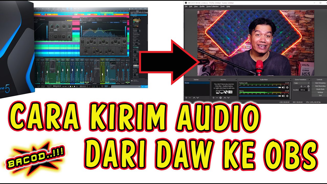 CARA KIRIM AUDIO DARI DAW KE OBS via JARINGAN NDI - YouTube