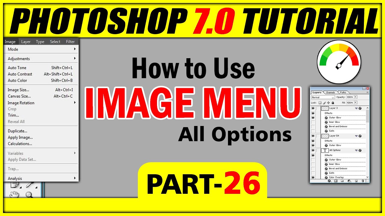 Image Menu- Adobe Photoshop 7.0 Tutorial for Beginners in Hindi/ Urdu I ...