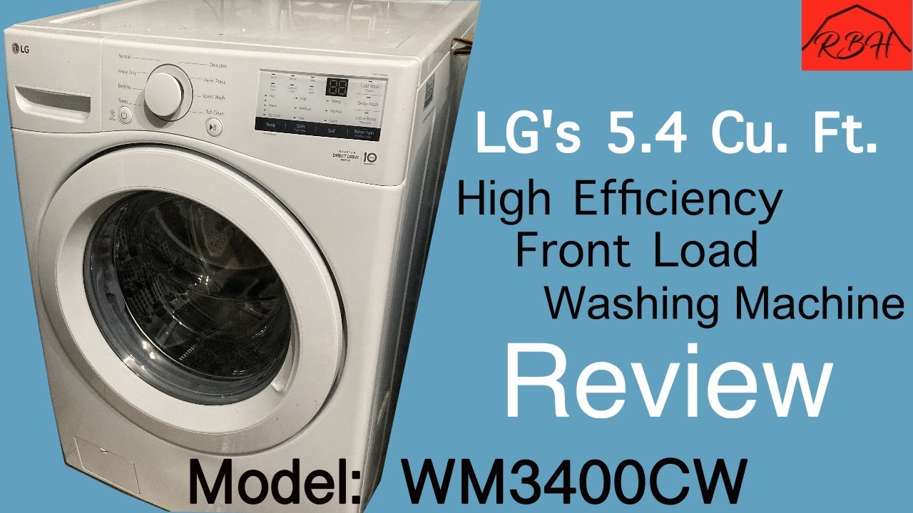 LG's 5.4 CU FT High Efficiency Front Load Washer Review: Model WM3400CW ...