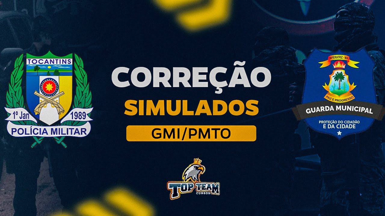🎯 Correção do 1º Simulado TOP TEAM PM/TO e GMI - YouTube