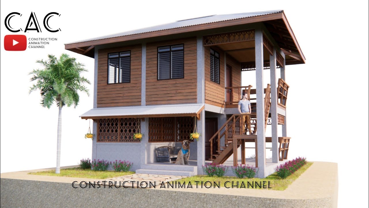 Simple Farmhouse | Tropical House | 6x8m | 2 Bedroom - YouTube