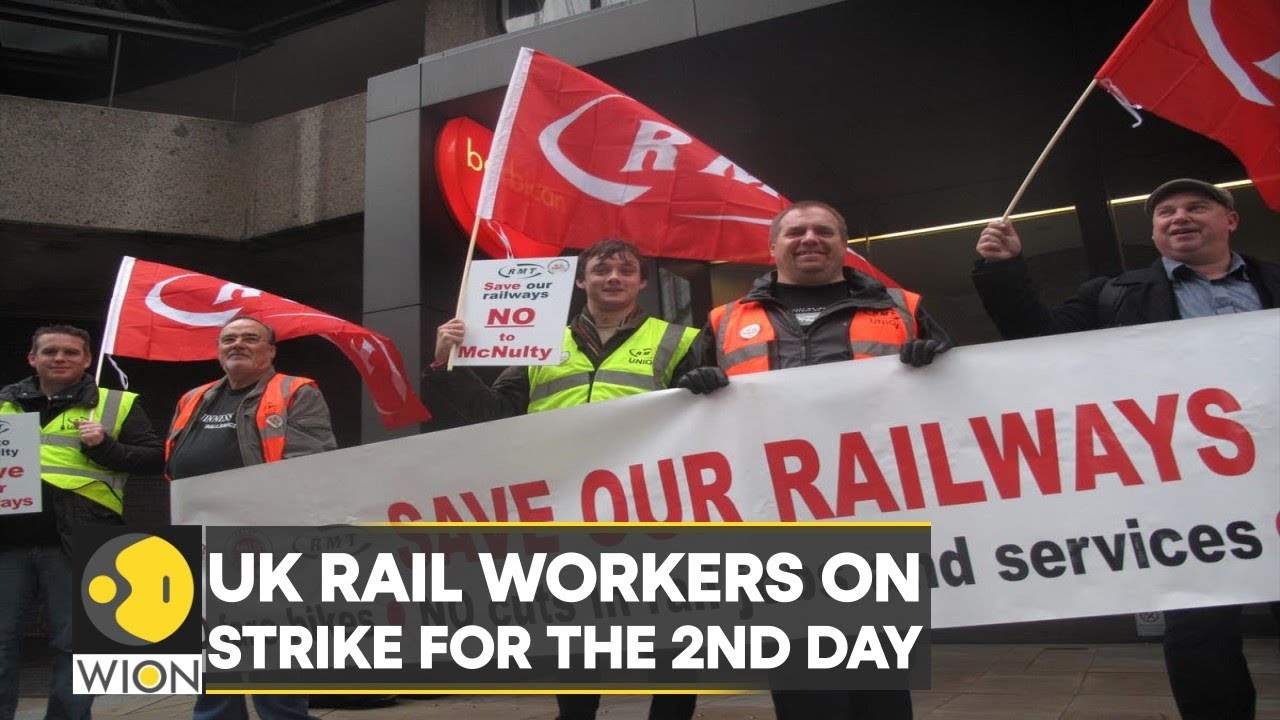 UK: Rail workers on strike for the 2nd day, hits travel plans | World ...