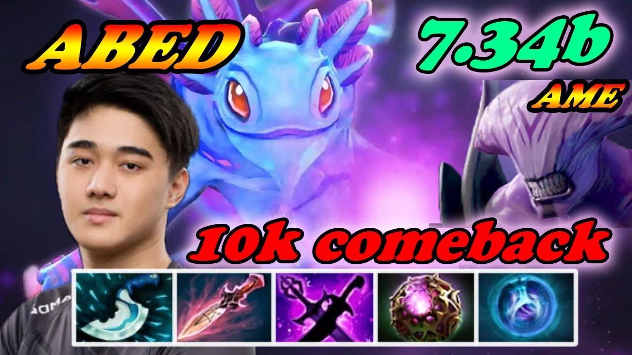 Abed Puck mid ft Ame Faceless Void intense 10k comeback | 7.34b Immortal Best Ranked Gameplay ...