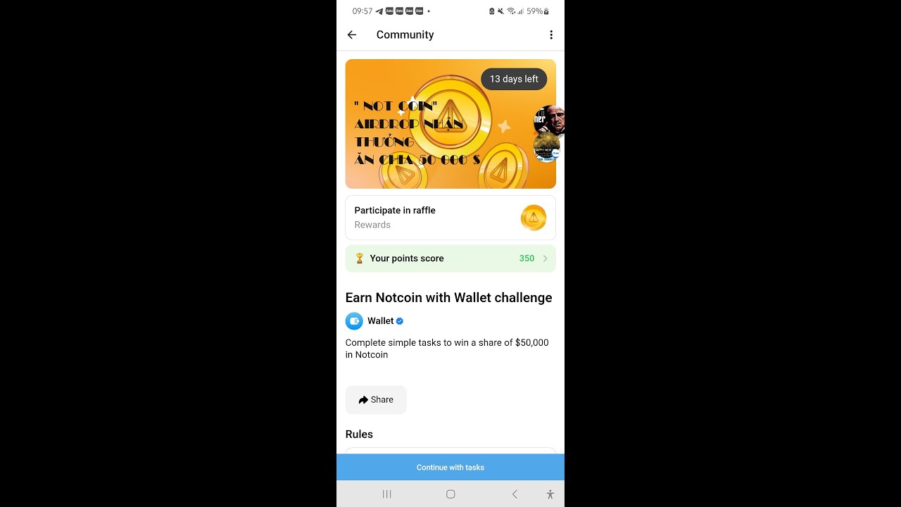 Tin Hót _ Not Coin airdrop mọi người làm nhanh tay nhận tiền luôn ...