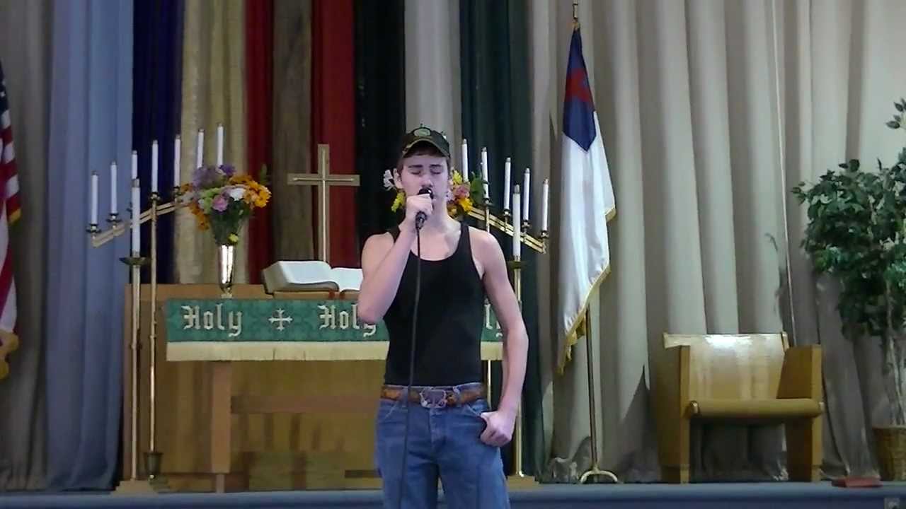 Hunter Cook singing Long Black Train by Josh Turner at Grace UMC - YouTube