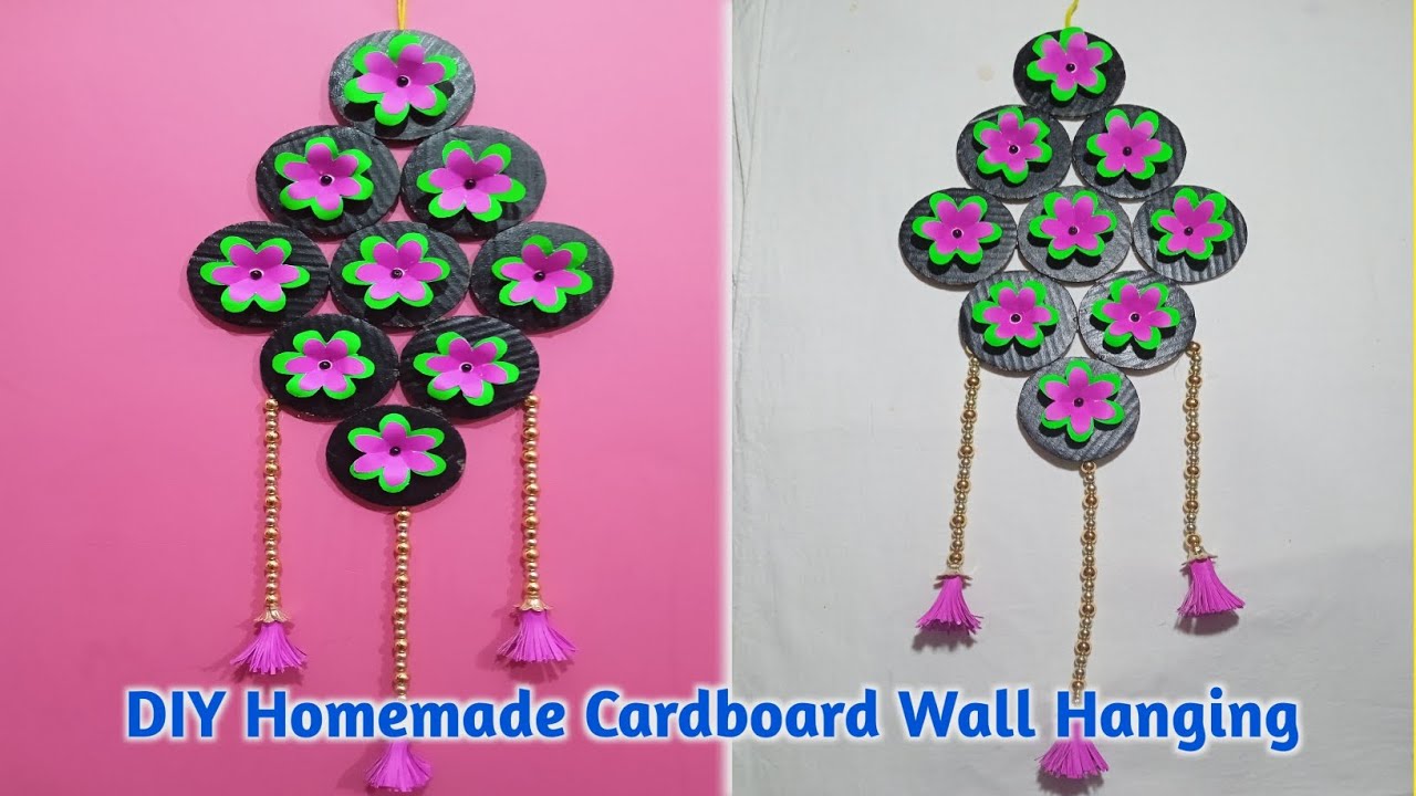 Homemade Cardboard Wall Hanging ! Noor Fine Art ! easy cardboard idea ...