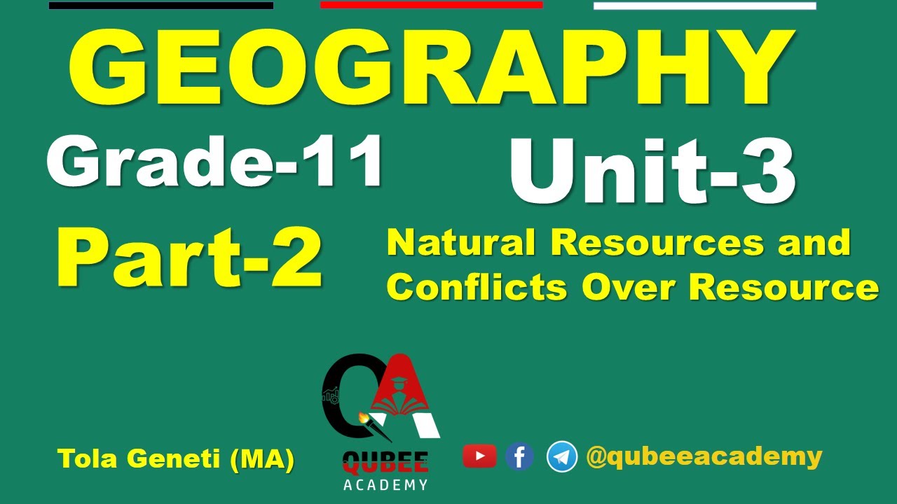 2. Grade 11 Geography Unit 3 : Natural Resources and Conflicts Over ...