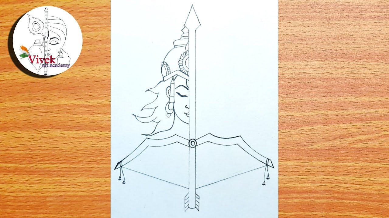 How to Draw Lord Rama Step by Step | Easy Drawing of Lord Rama Face ...