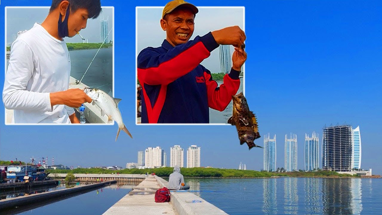 Mancing di Tanggul Laut Dam Ijo Muara Baru || Spot favorite baru Angler ...