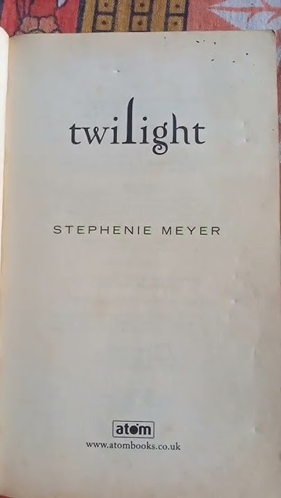Twilight by Stephenie Meyer - YouTube