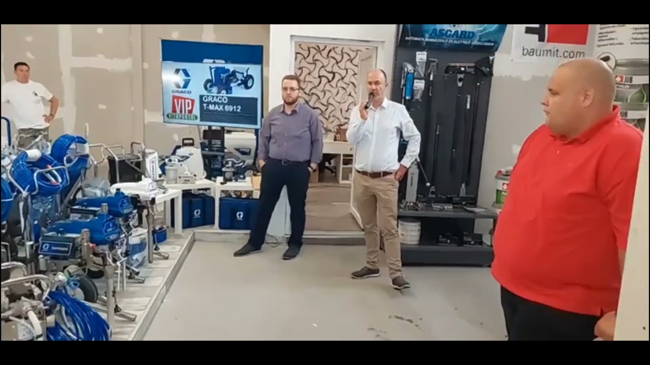 Graco szakmai nap és gépbemutató!Rövid beszédet tartott a Graco európai ...