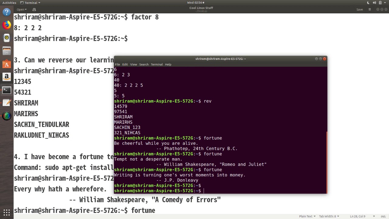 Cool Linux Stuff - Must try!!! - YouTube