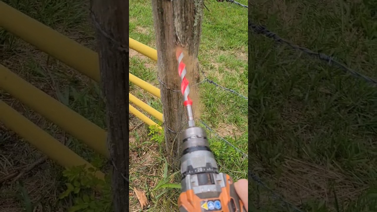 how to repair farm gate with bad post - YouTube