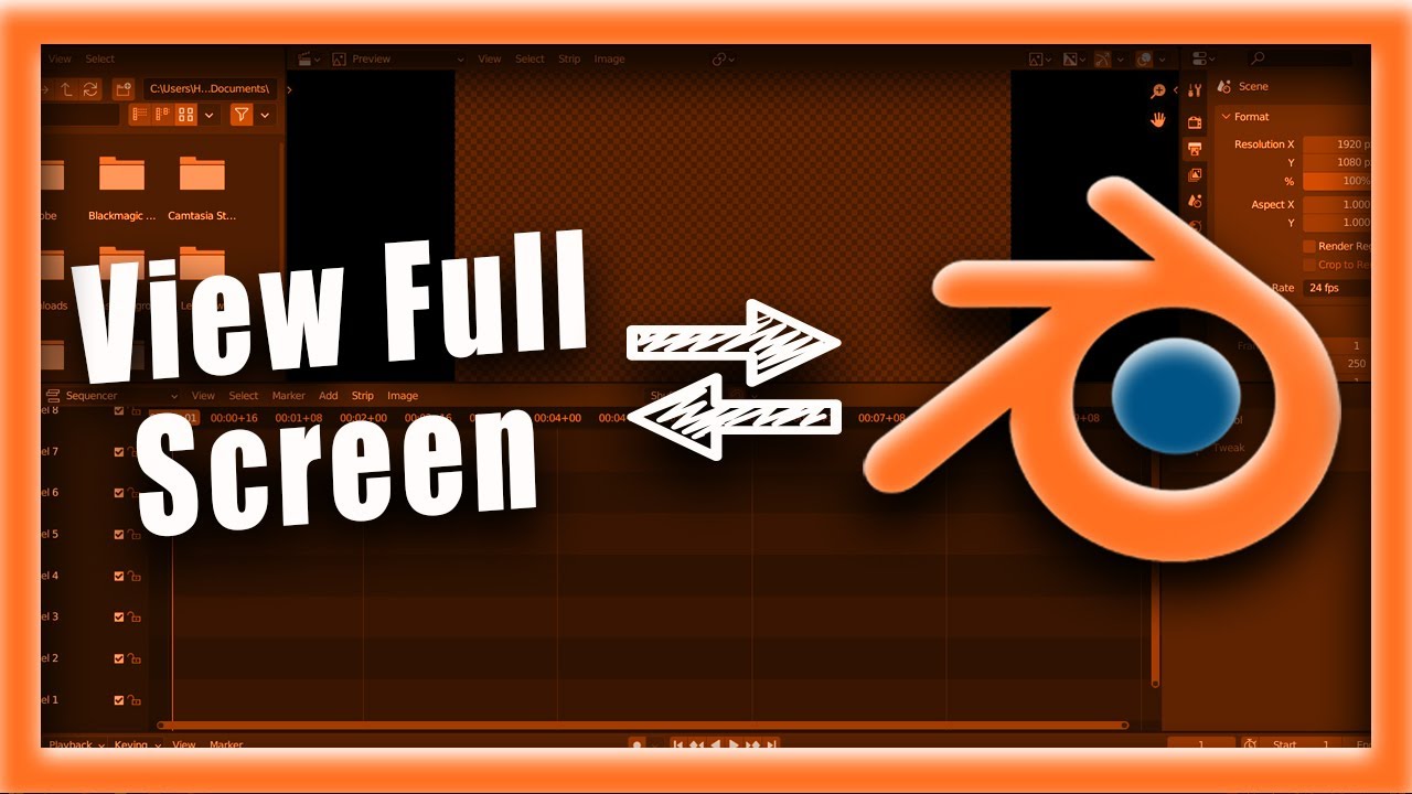 Blender Tutorial: How to View Full Screen in Blender Video Editor - YouTube