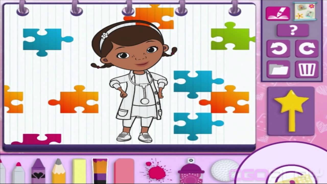 ♥ Disney Doc McStuffins Paint and Play #1 (Colorful Game for Kids) Part ...