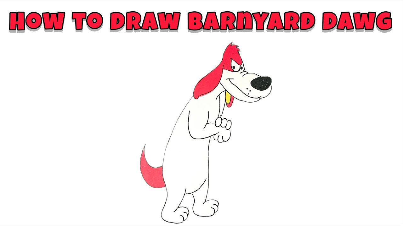 How to Draw Barnyard Dawg from Looney Tunes – Beginner's Guide to ...