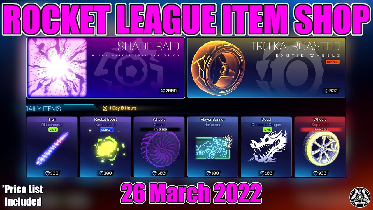 ROCKET LEAGUE ITEM SHOP | MARCH-26-2022 | RL Item Shop Today - YouTube