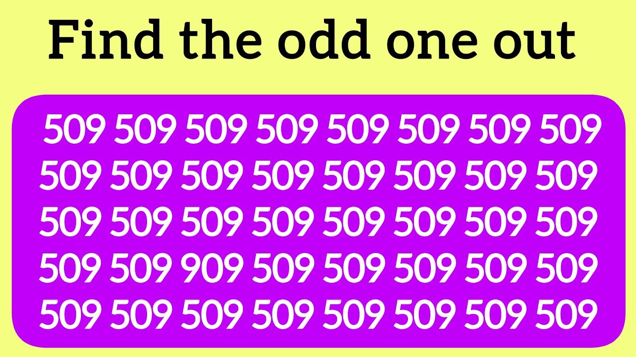 Test your vision by spot the odd one out || Spot the optical illusion ...