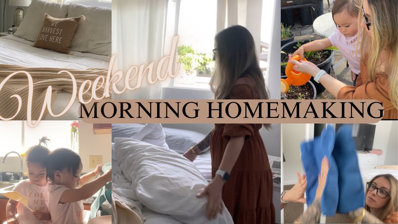 WEEKEND SPRING MORNING HOMEMAKING | MORNING CLEANING ROUTINE ...