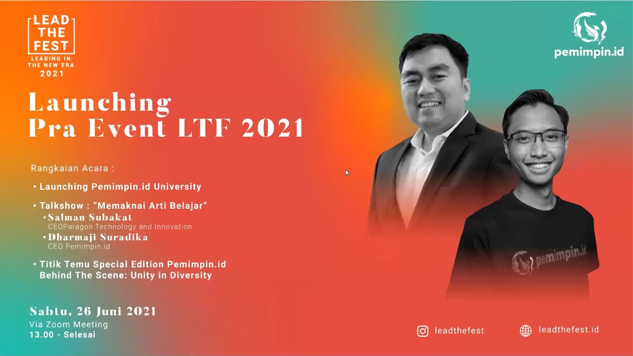 Grand Launching Pra Event Lead The Fest 2021 - YouTube