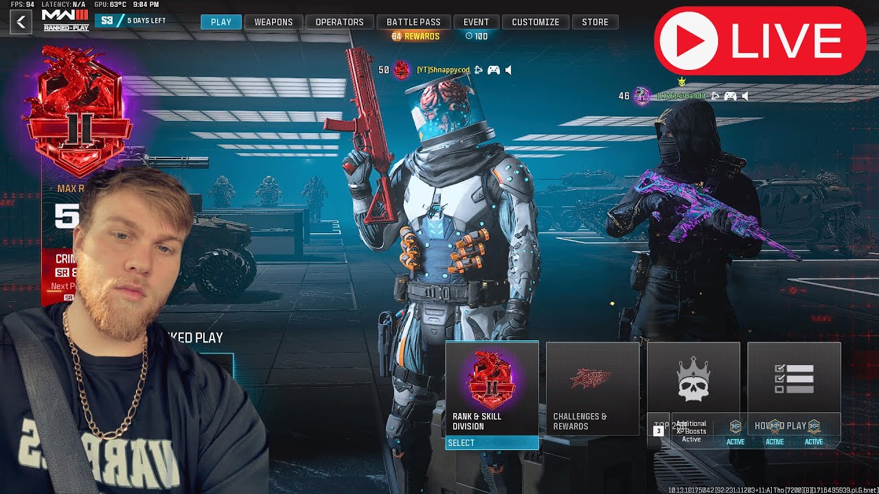🔴 LIVE MW3 SEASON 4 RANKED PLAY ⭐ - YouTube