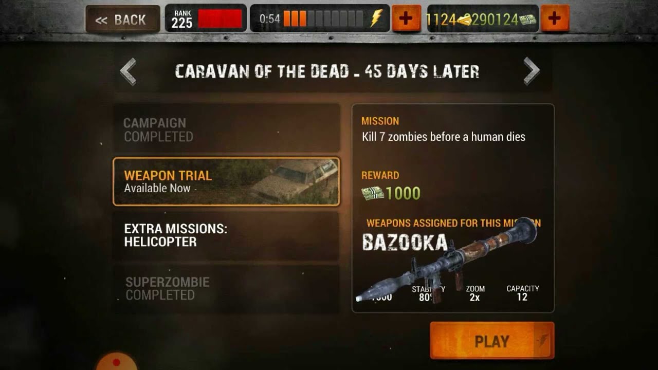 Zombie Hunter Apocalypse [WEAPON TRIAL] Caravan of the Dead-Bazooka ...