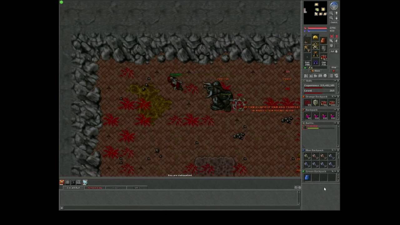 Tibia - Bosses - Terofar (Silver prison key) - YouTube