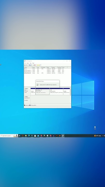 Create disk partition on windows pc - YouTube