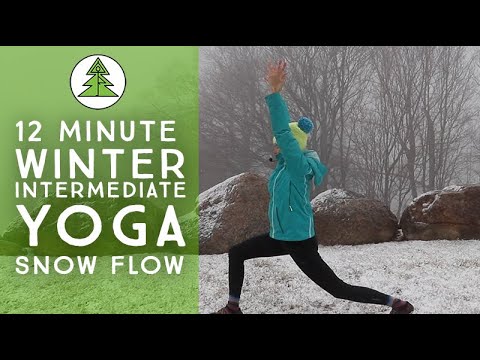 Quick 12 Minute Winter Yoga Snow Flow in Nature for Hikers/Hiking - YouTube