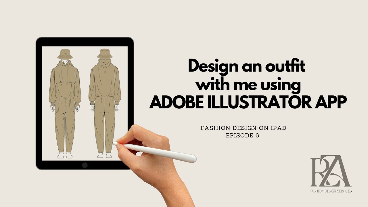 Design an outfit with me using Adobe Illustrator App - YouTube