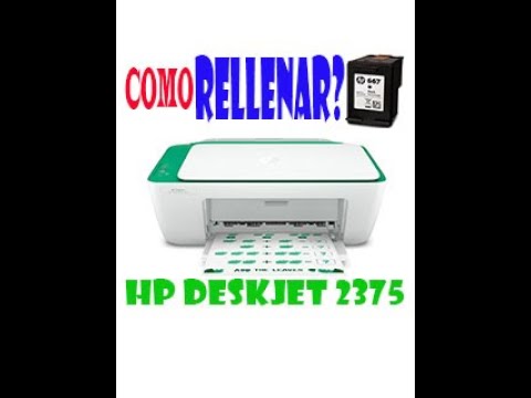 PRINTER HP DESKJET 2375, RELLENANDO Mi CARTUCHO NEGRO. Fácil y Sencillo ...