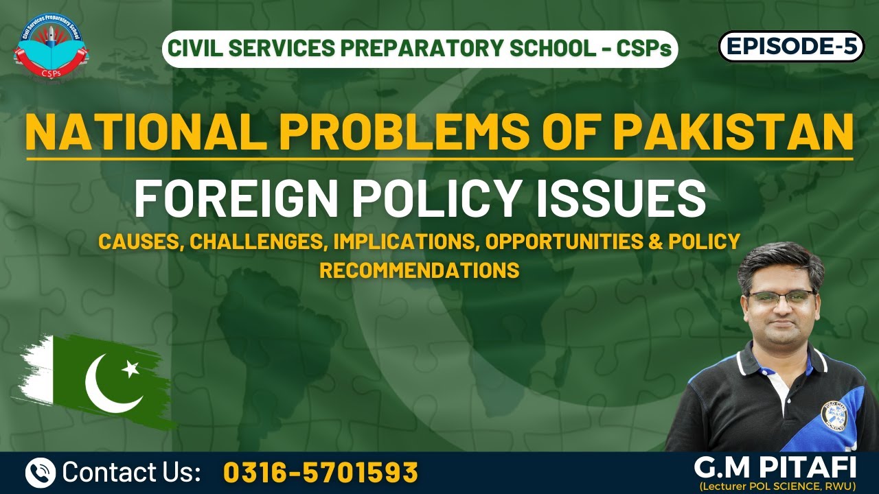 National Problems of Pakistan | Foreign Policy Issues of Pakistan | #5 ...
