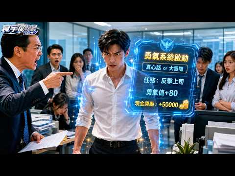 窩囊打工人覺醒勇氣系統，只要敢說真話、敢做大冒險就能變強拿獎勵！他先在公司怒懟羞辱自己的上司，又回家離婚擺脫吸血老婆和岳母，開上保時捷、護住小姨子，從被所有人踩在腳下的廢物，一路逆襲成五千億神豪大佬！