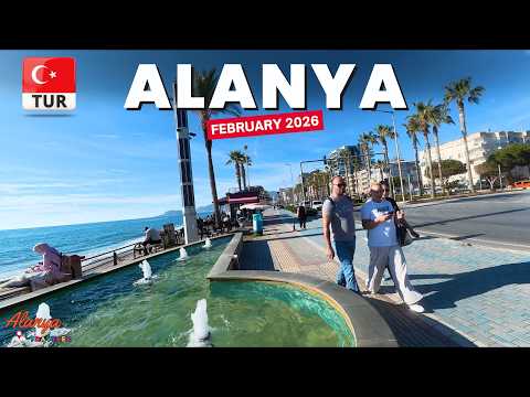 Alanya Mahmutlar Beach Walk | Antalya Turkey | February 2026 [4K HD]